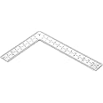 L Shaped Ruler, 4 Inch by 6 Inch Framing Square Stainless Steel ...