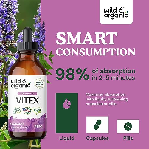 Vitex Supplement for Women - Organic Chasteberry Tincture - Vegan ...