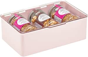 Amazon.com: mDesign Plastic Stackable Household Storage Container with ...