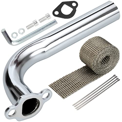 Mini Bike Accessories FVRITO Exhaust Header Pipe Kit For Non Hemi 6.5HP ...