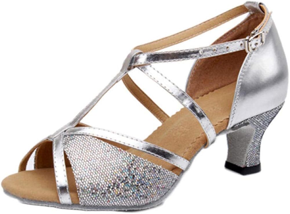 Calzado De Danza Latino para Mujer,Señoras Adultas En Forma De T ...