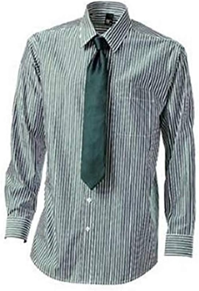 Camicia con Cravatta di BC verde Bianco A righe: Amazon.it: Abbigliamento