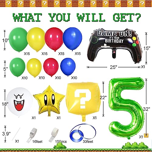 109PCS Red Blue Yellow Green Balloon Garland Arch Kit with and Question ...