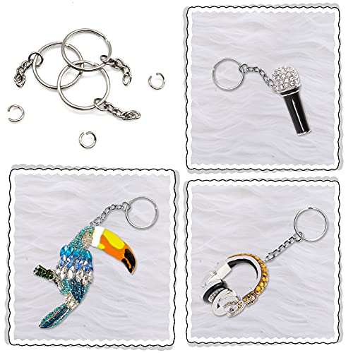 100-Pack Bulk Keyring Set - Split Key Chain Rings with 1-inch Large ...