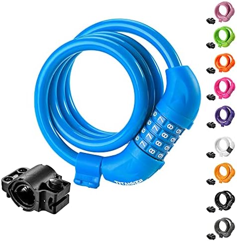 Titanker Bike Lock, Lock for Bike Locks with Combinations Resettable ...
