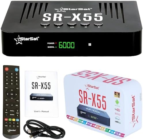 StarSat SR-X55 Smart TV Android Box 7.1.2 RK3329CPU 2GB+16GB 4K UHD Media Player and Satellite ...
