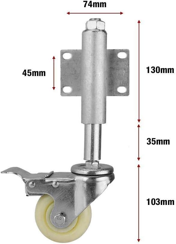 Spring Loaded Wheel – 3″ Nylon Gate Wheel Spring Loaded Swivel Caster ...