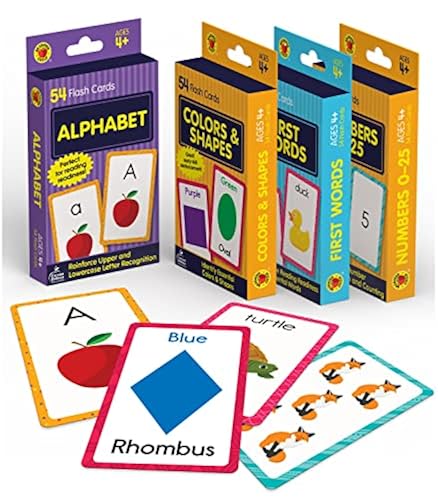 Carson Dellosa 4-Pack Flash Cards for Toddlers 2-4 Years, 216 Toddler ...
