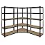 Heavy Duty Garage Corner shelving kit, 1 Corner unit 1800mm x 900mm x ...