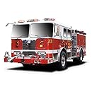 Amazon.com: Large Fire Truck Wall Decal Sticker Firefighter Boys ...