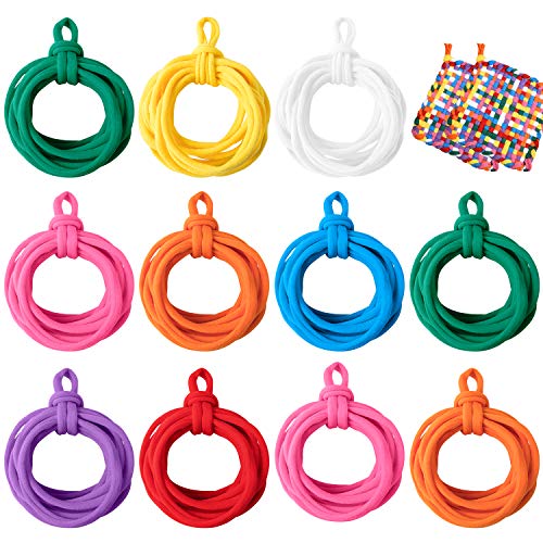 Eeoyu 96 Pieces Loom Potholder Loops Weaving Loom Loops with Multiple ...