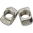 Abeicy 20 Series 10-32 Threaded Standard Steel Drop in T-Nut, Drop in T ...
