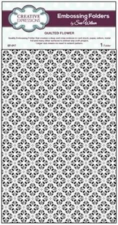 Creative Expressions Embossing Folder, Large Quilted Flower: Amazon.co ...