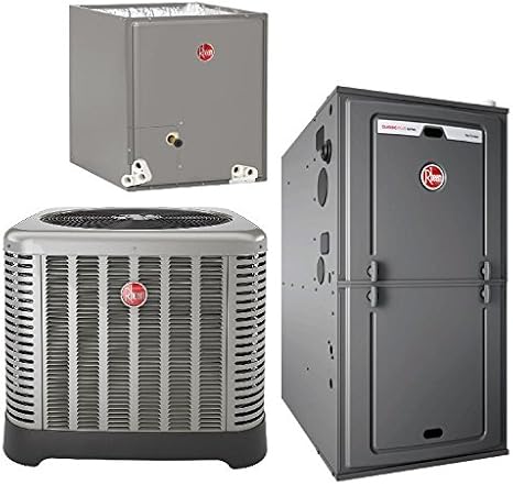 Amazon.com: 3 Ton Rheem 15.5 SEER R410A 80% AFUE 100,000 BTU Upflow ...
