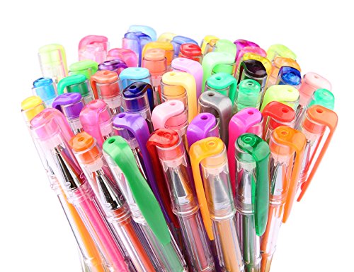 Gel Pens for Adult Coloring innhom 120 Colors Gel Pen Set - Glitter Gel ...
