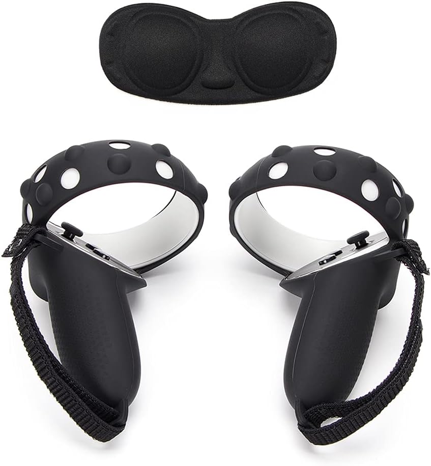 VR Controller Grips Cover with Anti-Throw Knuckle Strap for Oculus ...