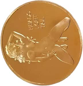Amazon.com: Happyyami 1Pcs Gold Head and Tail Challenge Coin Gilded ...