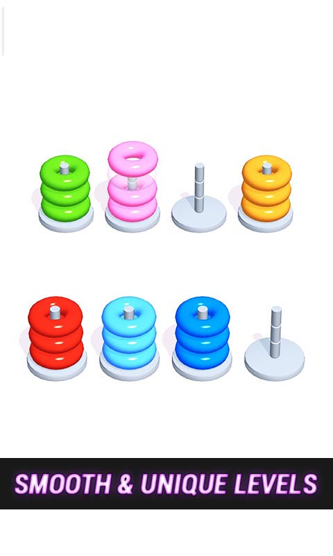 Amazon.com: Stack Colorful Hoop Sort! Color Match - Sorting Puzzle Game ...