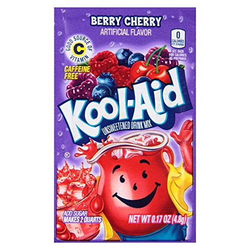 Kool-Aid Flavored Drink Mix, Berry Cherry (0.17 Ounce Packets, Pack of ...