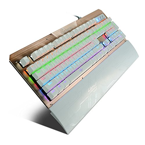 MOOBOM Real Alloy Mechanical Gaming Keyboard,Anti-ghosting USB Wired ...