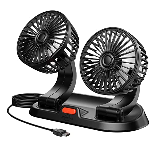 odbowuge CAR FAN,USB Portable Fan for Car with 3 Speed,360 Degree ...