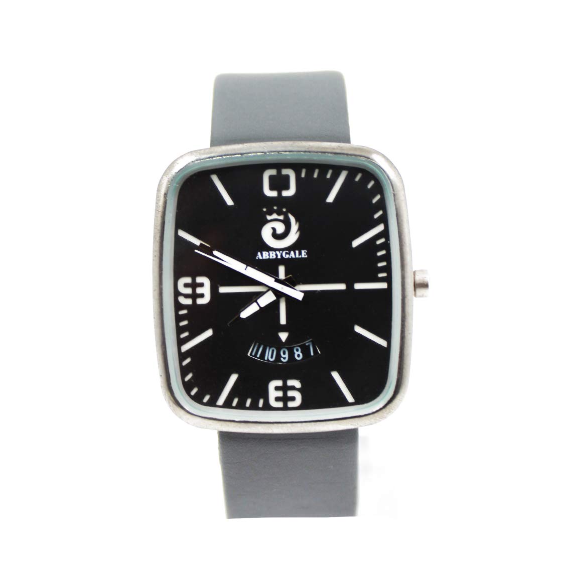 Buy Generic Men s Leather White Black Square Watch at Amazon.in