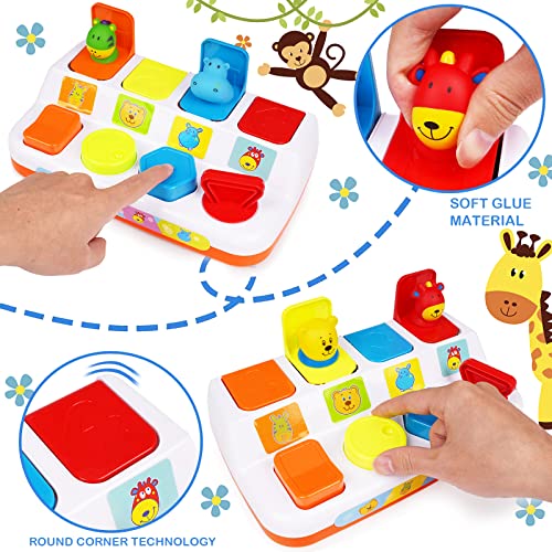 GenJuw Baby Pop Up Toy- Colorful Cause and Effect Toys for Babies ...