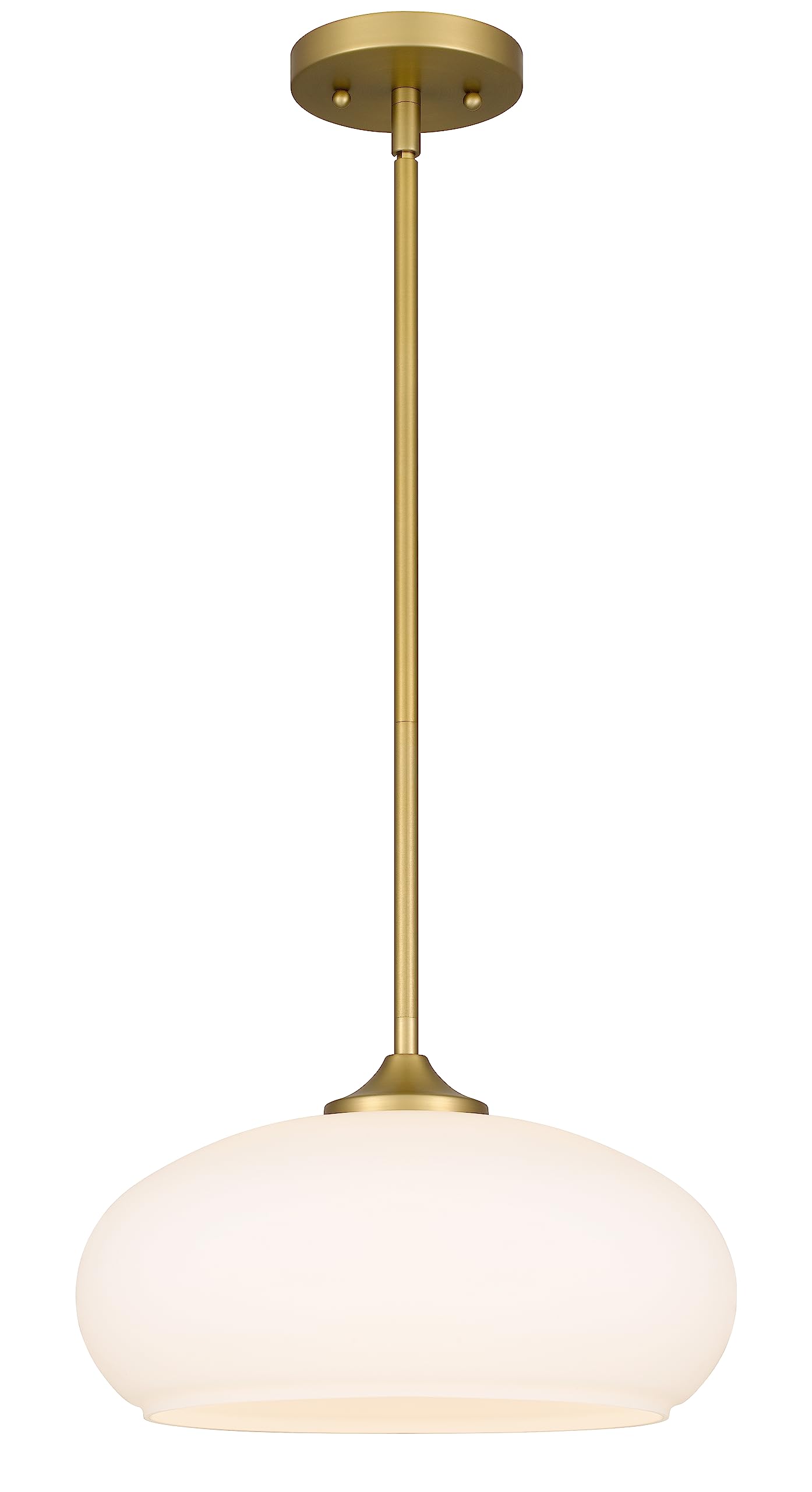 Tawson Juno Modern 1-Light Pendant Ceiling Light Fixture with Etched Opal Glass Shade for ...