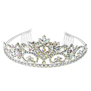 Amazon.com : Arsimus Sparkly Holographic Iridescent Rhinestone Princess ...