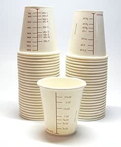 Amazon.com: 50 3oz Coated Paper Graduated Cups for Mixing Paint, Stain ...