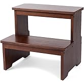 Amazon.com: StrongTek Bamboo Two Step Stool for Adults and Kids, Bed ...