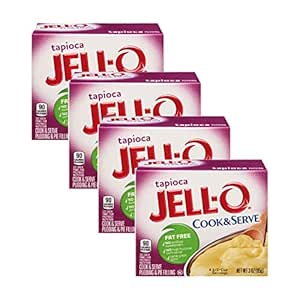 Amazon.com : Jell-O, Cook & Serve, Tapioca Pudding & Pie Filling, 3oz ...