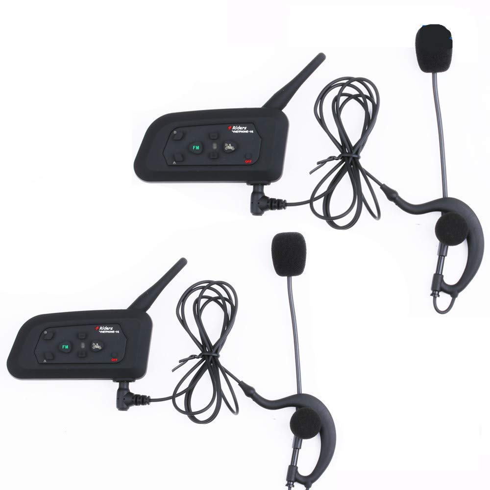 Buy 2 Pcs 1200M Bluetooth Headphone,Full Duplex Football Referee ...