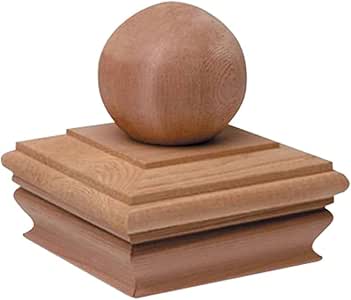 Amazon.com: Woodway Round Ball Post Cap – Treated Wood Outdoor Fence ...