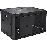 Amazon.com: 6U Wall Mount Server Cabinet IT Network Rack Enclosure Lockable Glass Door Black ...