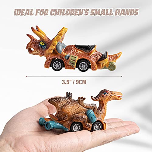 Dinosaur Toys Pull Back Cars - 12 Pack Realistic Pull Back Dinosaurs Cars Toys for 3+ Years Old ...
