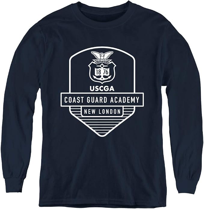 Amazon.com: United States Coast Guard Academy Official Badge Youth Long ...