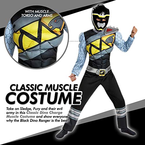 Black Power Rangers Costume for Kids. Official Licensed Black Ranger ...