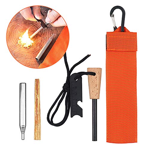 Lixada Emergency Survival Fire Starter Kit with Thick Magnesium Rod ...