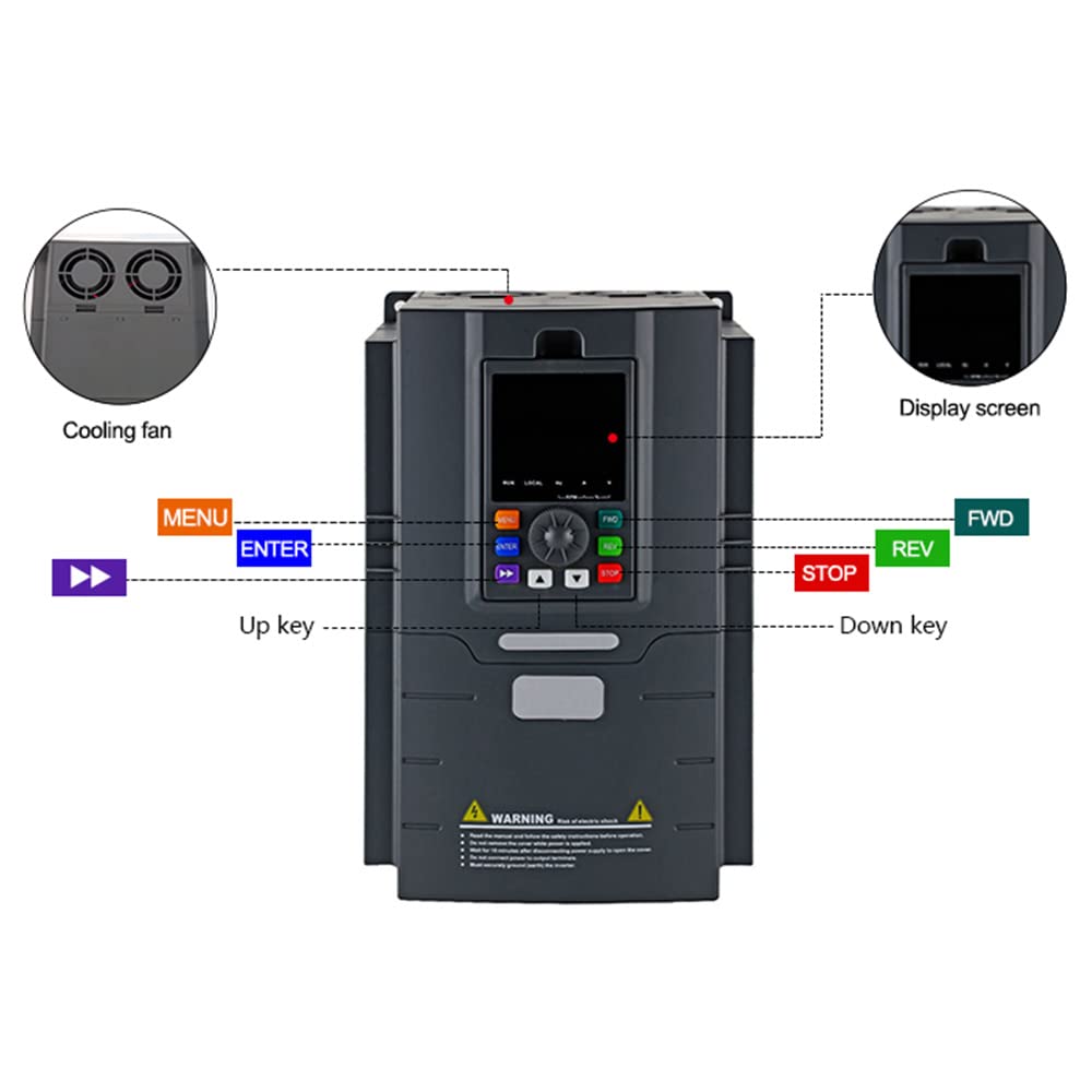 ATO 15hp 11kW VFD, 220V Single To 3 Phase VFD, 220V Single Phase 50Hz ...