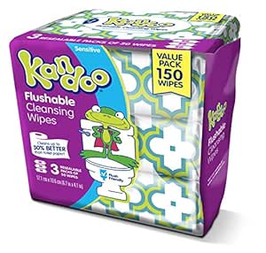 Amazon.com : Pampers Kandoo Sensitive Flushable Wipes, 50 sheets, 3 ...