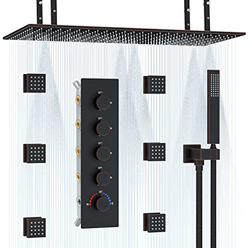 Mua NPYSVSSS Thermostatic Rain Shower System with Body Jets, 16×32 Inch ...
