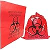 Daarcin 150pcs 16.5x20in/42x51cm Red Biohazard Waste Bags With Hazard ...