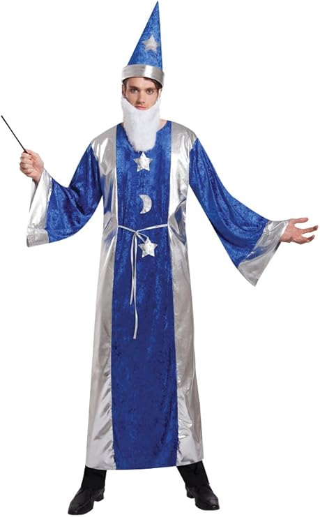 MENS MAGICIANS ROBE AND HAT HALLOWEEN FANCY DRESS COSTUME: Amazon.co.uk ...