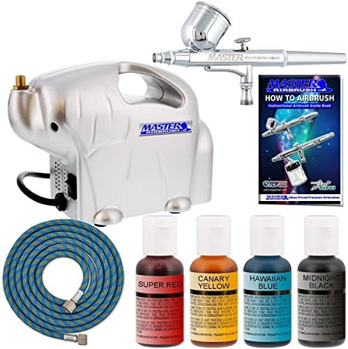 Master Airbrush (4-Colour Kit with Compressor) - Cake Decorating ing ...