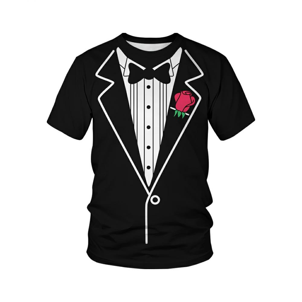 METRONS Men's Rose Tuxedo Shirts Suit Shirt Funny Unisex T-Shirt ...