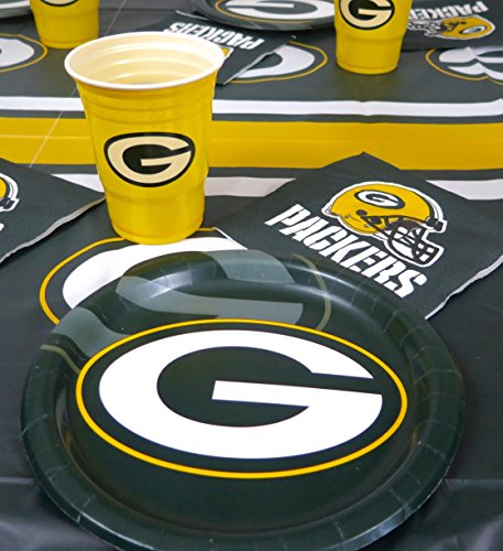 Green Bay Packers 4th of July 49 pieces set, Tablecloth,16 plate, 16 ...