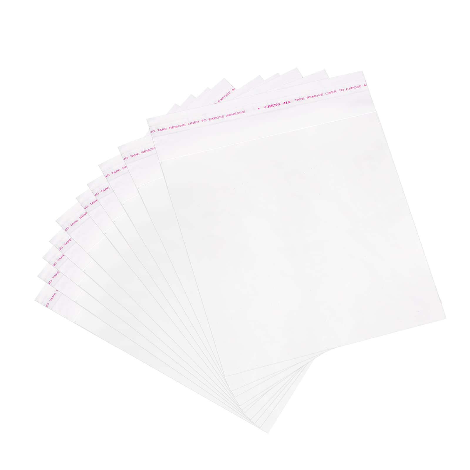 uxcell 100Pcs Clear Cello Bags, 6-1/2" x 6-1/2" Plastic Self Sealing ...