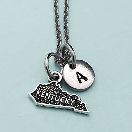 Amazon.com: Kentucky necklace, Kentucky charm, state necklace ...