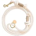 Amazon.com : Natural White Cotton Ombre Rope Leash for Dogs, White Dog ...